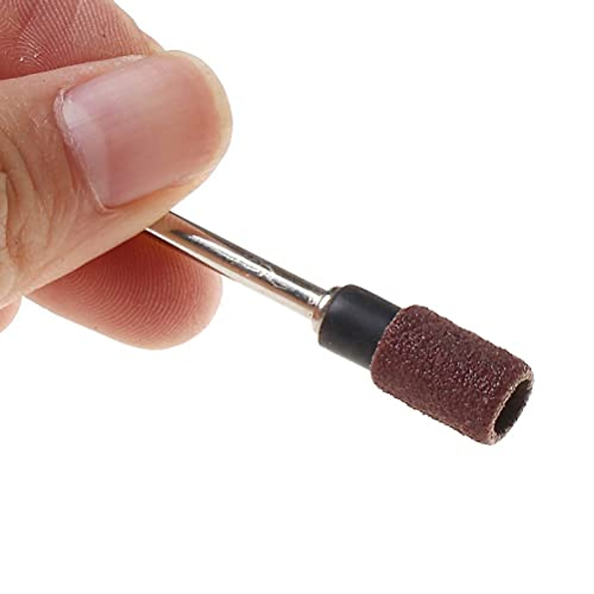 SUMAJU 66 Pieces Drum Sanders Set Including 60 Pcs 120 Grits Nail Sanding Band Sleeves with 6 Pcs Drum Mandrels