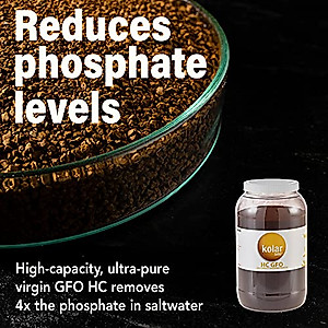 GFO HC - High Capacity Bayoxide E33HC Phosphate Remover - for Fish Tanks, Aquariums & Ponds, 700g (32oz Jar, 1.54lb), by Kolar Labs