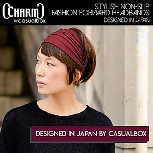 Dark Gray Japanese Bandana Headbands for Men and Women – Comfortable Head Bands with Elastic Secure Snug Fit Ideal Runners Fitness Sports Football Tennis Stylish Lightweight M