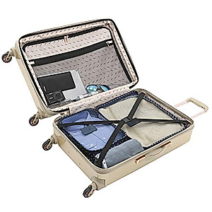 kensie Women's Dawn Hardside Spinner Luggage, Pale Gold, 3-Piece Set (20/24/28)