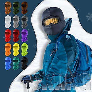 Kigeli 105 Pcs Balaclava Face Mask Ski Mask Winter Face Gaiter for Men Motorcycle Ski Scarf for Women Outdoor Sports(Black)