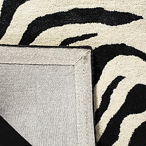 SAFAVIEH Soho Collection 2'6" x 12' Black / White SOH435A Handmade Premium Wool Runner Rug