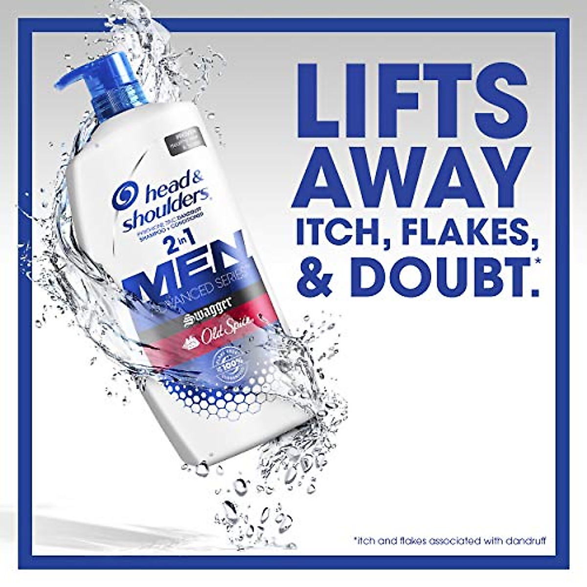 Head and Shoulders Shampoo and Conditioner 2 in 1, Anti Dandruff Treatment and Scalp Care, Old Spice Swagger for Men, 31.4 Fl Oz, Pack of 2