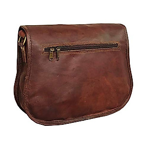 cuero 14 Inch Leather Crossbody Satchel Ladies Purse Women Shoulder Bag Tote Travel Purse Genuine Leather (brown)