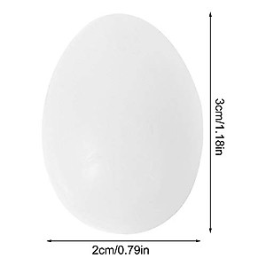 POPETPOP Fake Pigeon Eggs - 30Pcs Parrot Dummy Eggs White Solid Plastic Simulation Hatching Eggs Pigeon Birds Dummy Eggs for Hatch Incubation Breeding Solid