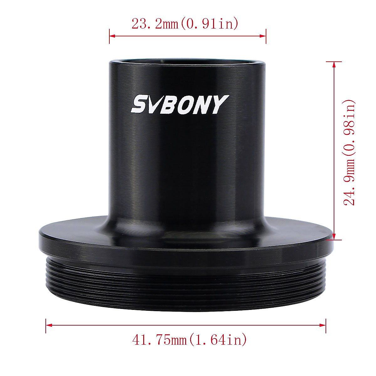 SVBONY Microscope T Adapter Camera Adapter T2 Mount Adapter for Canon EOS Camera and Microscope with 23.2mm Eyepiece Ports