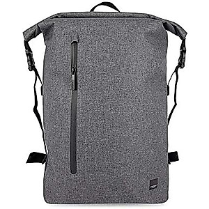 Knomo Cromwell 15 inch Waterproof Laptop Rolltop Backpack Men, Water Resistant Travel Rucksack, Casual Daypack for Outdoors Grey