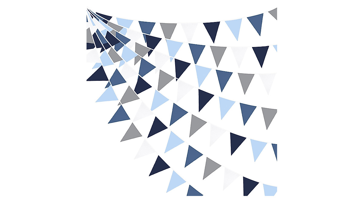 Deep Blue Party Decorations - Flag Bunting for Weddings & Events