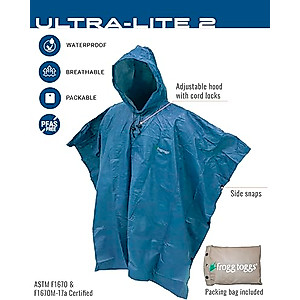 FROGG TOGGS Ultra-Lite2 Reusable Waterproof Breathable Poncho