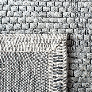 SAFAVIEH Marbella Collection 7' Round Silver/Grey MRB551G Handmade Premium Wool Area Rug