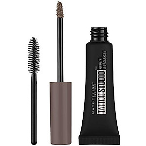 Maybelline TattooStudio Waterproof Eyebrow Gel Makeup, Medium Brown, 1 Count