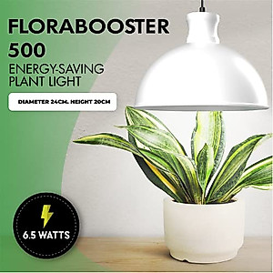 Bio Green 500-USW Florabooster LUM 500 Grow Indoor 60w Lightbulb Lamp with 3m Connection Cable – Energy Saving House Plants – High Light Intensity, White