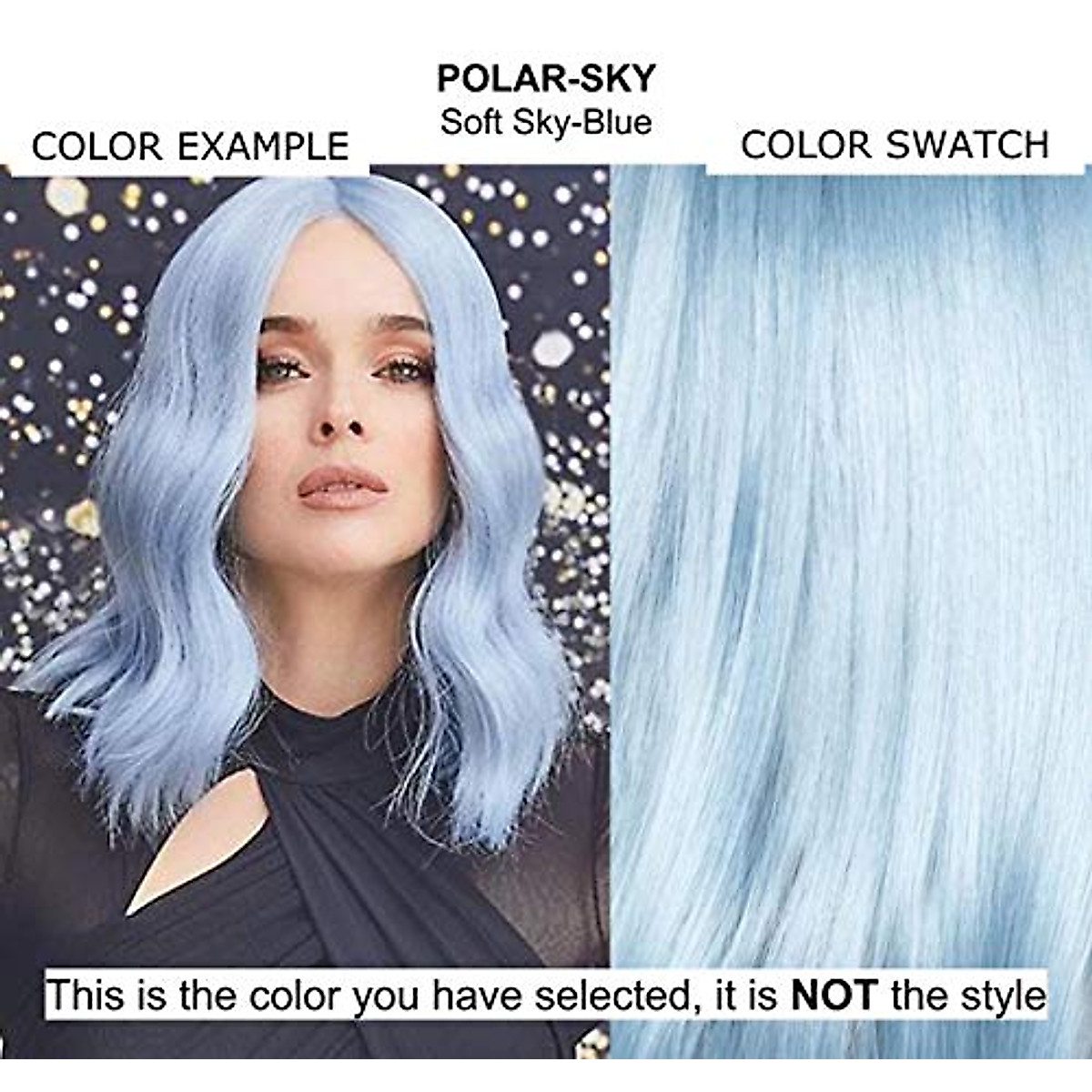 Bundle - 4 Items: Velvet Wavez Wig by Rene Paris, Christy's Wigs Q & A Booklet, BeautiMark Synthetic Shampoo & Wide Tooth Comb - Color: Polar Sky