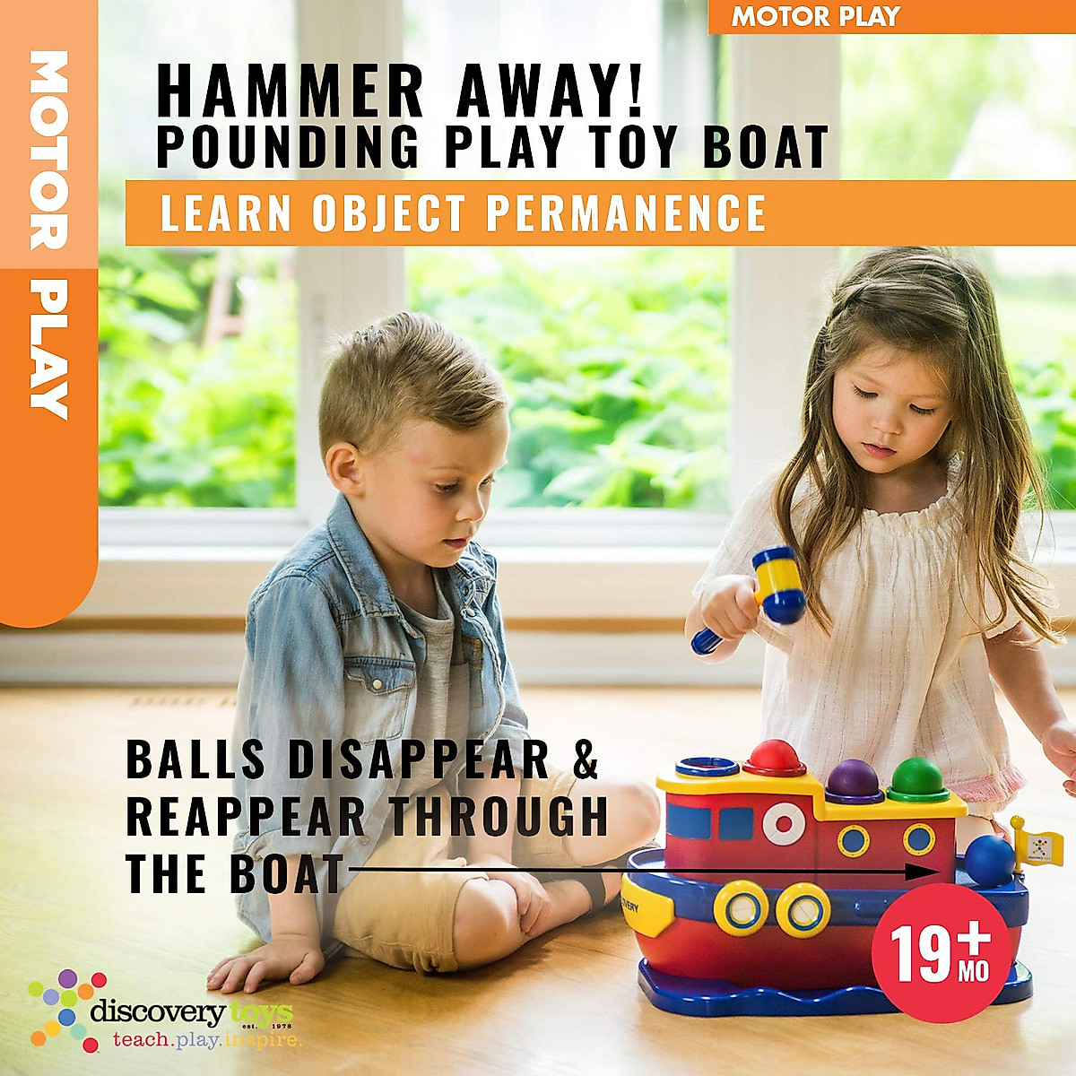 Discovery Toys Hammer Away! | Kid-Powered Learning | Pound & Roll Activity Toy | STEM Educational Toy Learning & Childhood Development 19 Months and Up