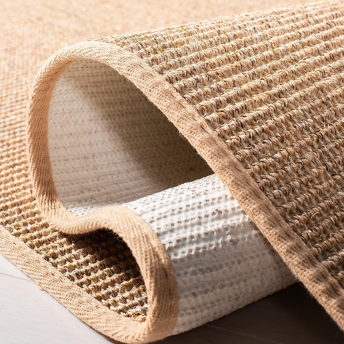 MARTHA STEWART x SAFAVIEH 5' x 7' Beige MSR9501B Farmhouse Sisal & Jute Area Rug