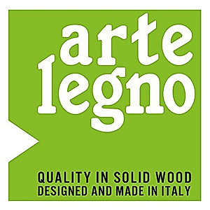 Arte Legno Magnetic Knife Block and Elegant Kitchen Display - Curved “S” Design - Stain Resistant Walnut Wood - Handcrafted in Italy - 10 Knife Capacity