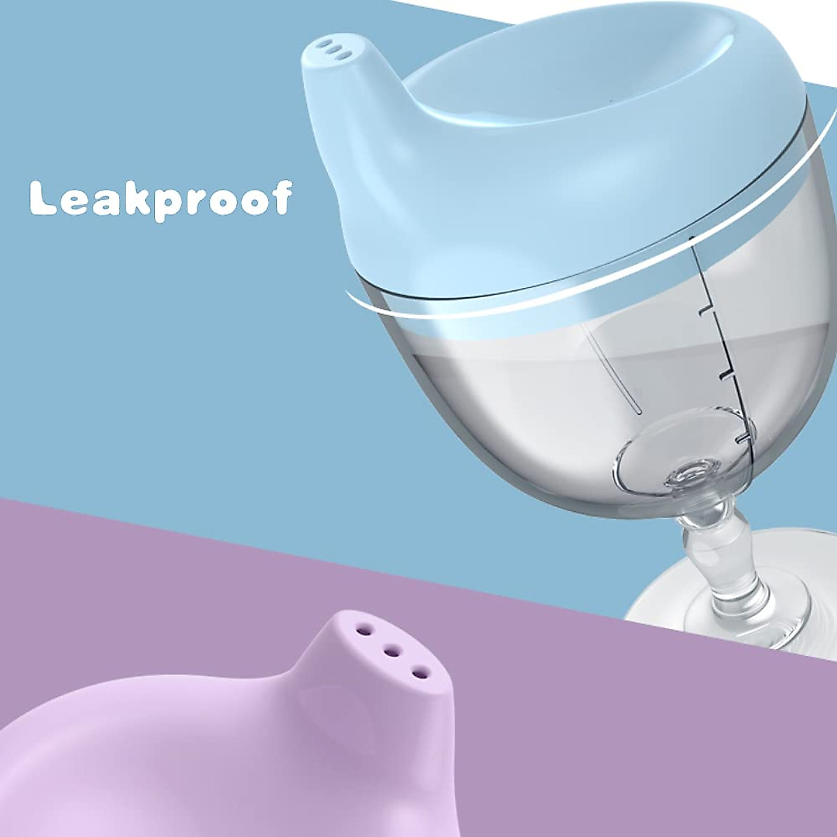 Crumye Prince Wine Sippy Cup, No Spill Wine Glass Sippy Cup for Baby Boy 12+ Months, Fancy Goblet Style Great for Your Prince Holidays Birthday Party Celebration, 5 Ounce(Blue)