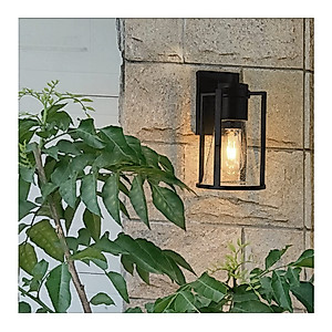 Black with 6W LED Bulb High Transmittance Lampshade Outdoor WallMounted Lamps,Waterproof and Rust Proof Exterior Wall Lamps,Suitable for Home Garden Terrace Wall Lamps Garage Front Door
