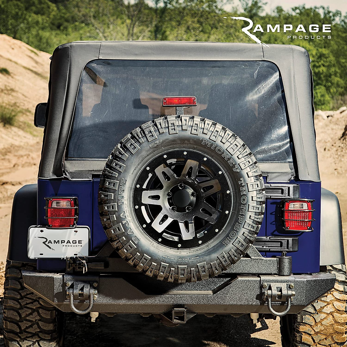 Rampage Factory Replacement Soft Top | Vinyl, Black Diamond Color with Tinted Windows | 98635 | Fits 1986 - 1994 Suzuki Samurai