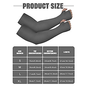 Newcotte 4 Pairs Warmers Thermal Arm Sleeves Warm Long Arm Cover with Thumb Holes for Adults Men Women Outdoor Sports(Medium)
