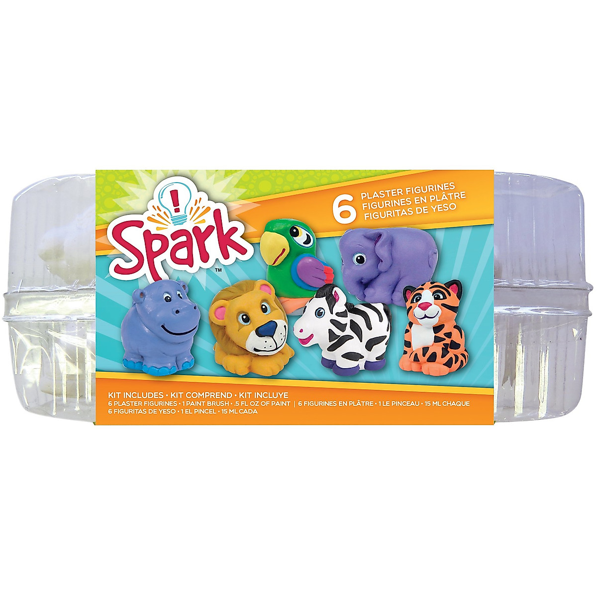 Colorbok Spark Plaster Value Pack Zoo, Multicolor