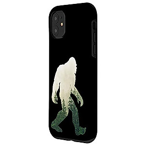 iPhone 11 Bigfoot Figure Sasquatch Yeti Nature Double Exposure Case