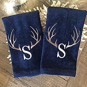 Personalized Rustic Antler Towel Set (2)