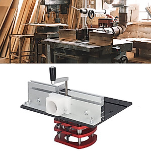 Router Lifting Base, Universal Router with Top Plate Manual Lifting Woodworking Slotting Trimming, Syringe Handpiece and Curing Light Sleeves (Black)