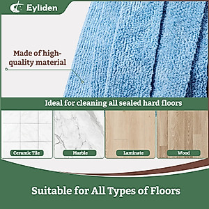 Eyliden 4 Pack Commercial Mop Head Replacement, Heavy Duty Tube Microfiber Mops for Floor Cleaning, Universal Looped End Absorbent Mop Head Refills for Home, Industrial School (43oz)