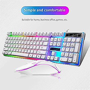 MuYiYi11 Receiver 2Pcs/Set G21B Office Mouse Backlight Wired USB Mechanical Gaming Keyboard Mouse for Office Office Mouse for Home Computer Peripherals