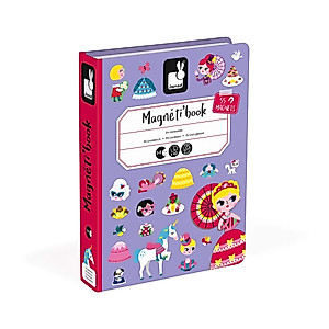 Janod MagnetiBook 63 pc Magnetic Princess Costumes Dress Up Game - Ages 3+ - J02725