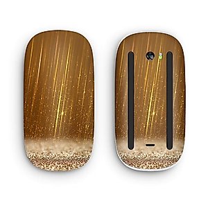 Design Skinz Scratched Gold Streaks Vinyl Decal Compatible with The Apple Magic Mouse 2 (Wireless, Rechargable) with Multi-Touch Surface