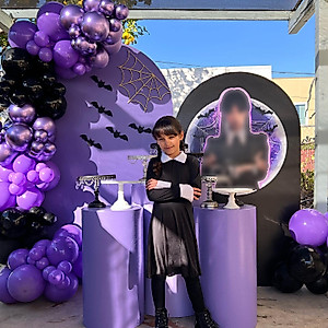 Wednesday AddamsTV Party Decoration Balloon Garland Set, Girl and Boy Birthday Party Supplies, Used for TV series fans Birthday Background Decoration