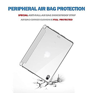 FixCracked case for ipad Mini 4/ipad Mini 5, with Pencil Holder, Ultra-Thin Built-in Silicone TPU Soft Shell Protective Cover, with Smart Wake/Sleep Function (White)