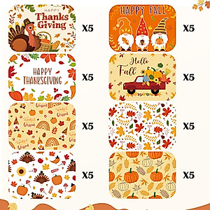 RGQSUN 40 Pcs Thanksgiving Tin Foil Containers with Lids,Disposable Loaf Pans Aluminum Foil Pans for Cooking,Tin Takeout Containers Foil Food Containers for Fall Autumn Party Leftovers