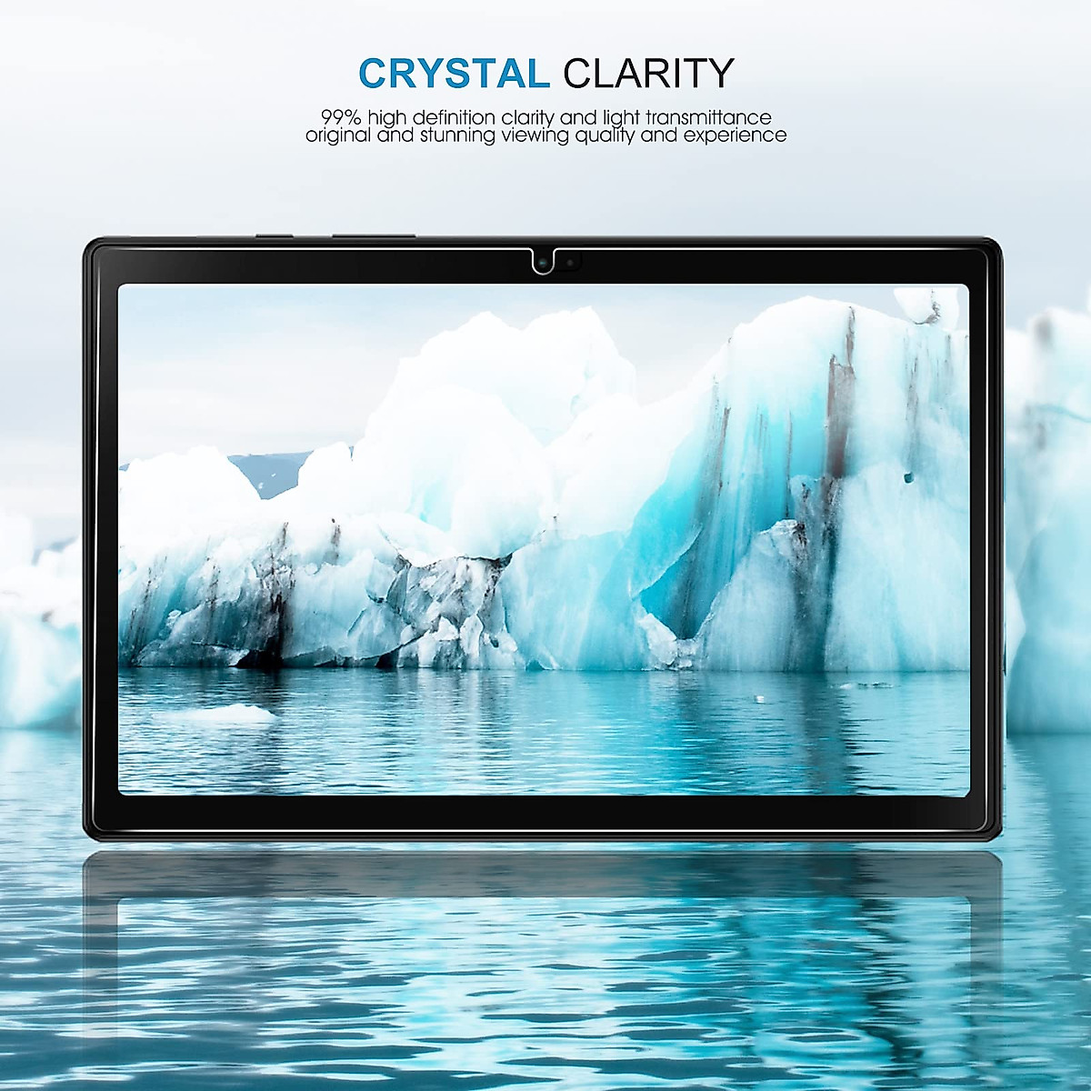 SPARIN 2 Pack Screen Protector for Galaxy Tab A8 10.5 inch 2022, Tempered Glass with Alignment Tool for Samsung SM-X200/X205/X207