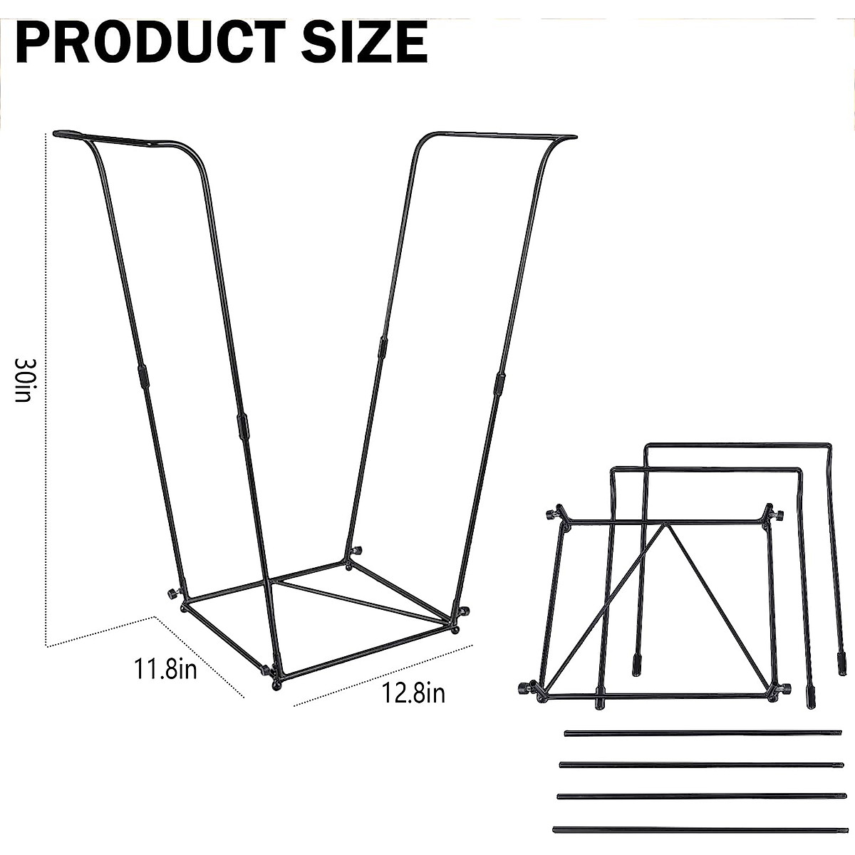 Metal Trash Bag Holder - Garbage Bag Holder Frame Holds 30-45 Gallon Bags-Multi-Use Outdoor Leaf Bag Stand for Yard Camping Garden Lawn Party Supplies (1PC)
