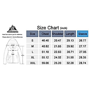 MOERDENG Men's Mountain Waterproof Ski Jacket Windproof Rain Windbreaker Winter Warm Hooded Snow Coat