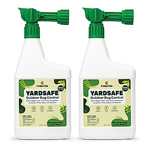 Outdoor YardSafe | Kills & Repels Mosquitoes, Ticks, Fleas, Mites & More with Natural Essential Oils | Family & Pet-Safe | Eco-Friendly | 2 Quarts (64 Oz.)