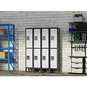 Fesbos Metal Lockers for Employees Steel Storage Locker with 2 Doors for Office School Gym Metal Storage Cabinets for Home, Office, Gym, School