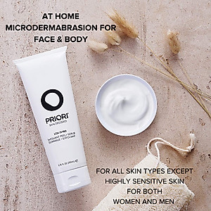 Priori Skincare 2xfoliant Peel + Scrub for Face and Body Lactic Acid Retinol Vitamin C, E At-Home Microdermabrasion Anti-Irritant Dermatologist Tested 6.8 fl oz