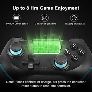 ASTARRY Bluetooth Wireless Gamepad Joystick for Nintendo Switch, 6-8 Hours Battery Life, Ergonomic Design
