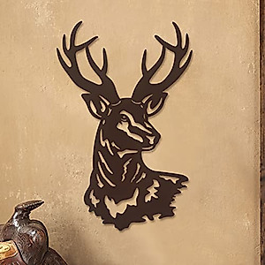 Hokfirm Deer Wall Decor Deer Silhouette Wall Decor Metal Deer Wall Art Indoor and outdoor Wall Decor