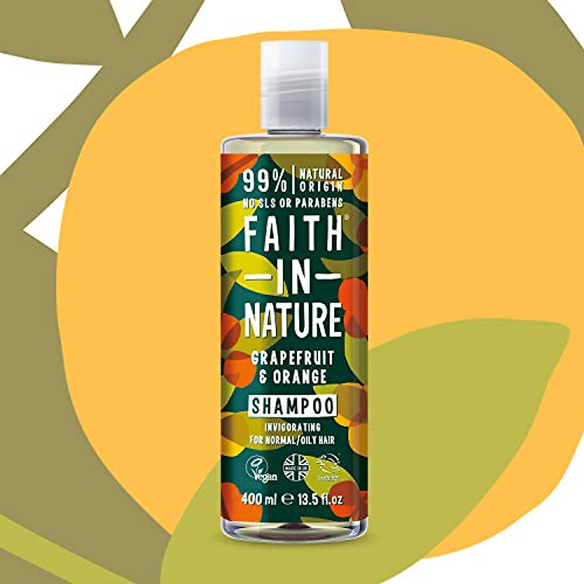Faith In Nature Grapefruit and Orange Invigorating Shampoo For Normal To Oily Hair 400ml
