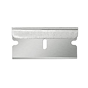 AccuTec Pro 0.012" Aluminum Backed Single Edge Razor Blades - Includes 100 Heavy Duty Carbon Steel Utility Blades - For General Use and Industrial Applications - APBL-7001