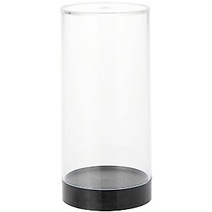 Protech CC-5 Round Storage / Display Acrylic Action Figure Display Case with Black Base, 2.25" W x 4.75" H x 2.25" D, 2-Pack