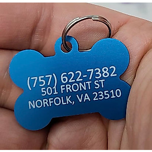 Pet ID Tag Custom for Dog Cat Personalized | Many Shapes and Colors to Choose from | Made in USA | Strong Anodized Aluminum
