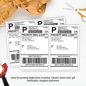 PrintWorks Half Sheet Perforated Paper, 8.5 x 11, 20 lb, 2500 Sheets, White (04116C)