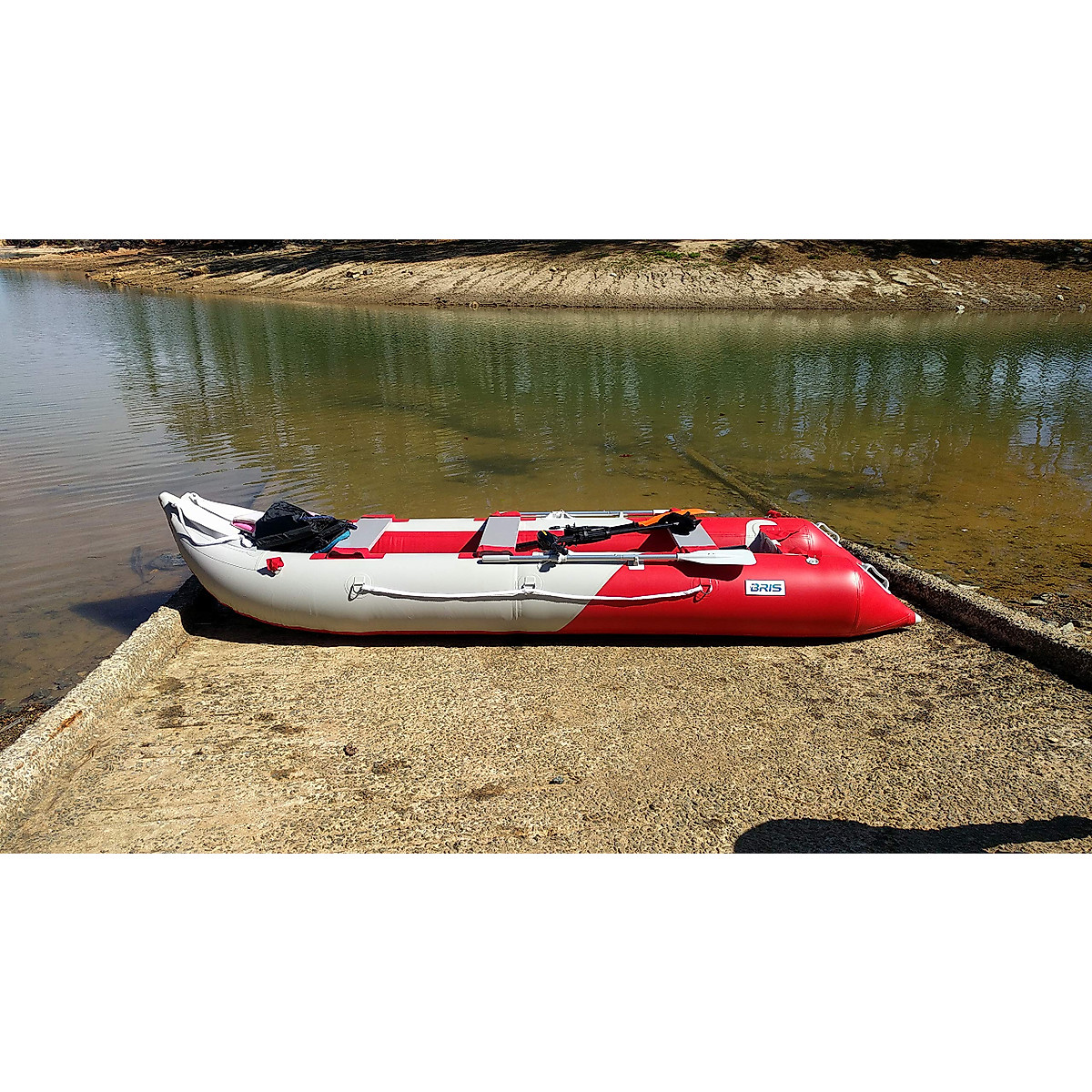 BRIS 14.1 FT Inflatable Kayak Fishing Tender Inflatable Poonton Boat with Air Floor