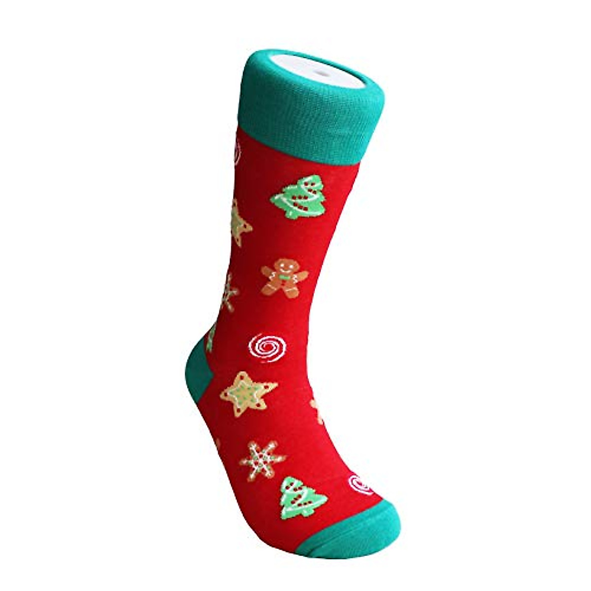 Christmas Gingerman Unisex Men Women Fun Dress Casual Pattern Crew Funny Xmas Socks Gift Box(3 pairs)